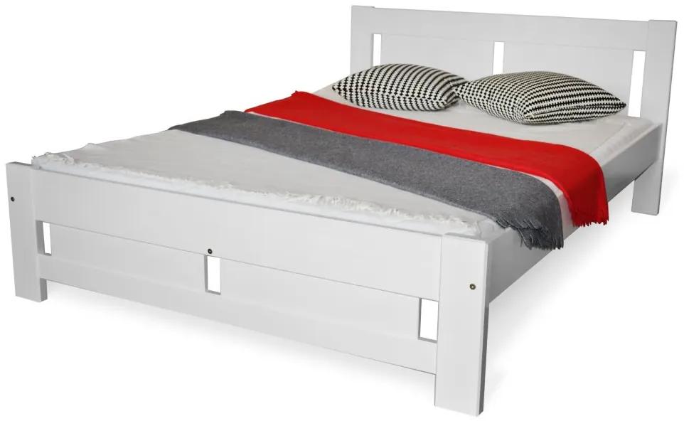 Via-nábytek Postel KORA masiv borovice Povrchová úprava postele: Bílá Rozměry postele: 140 x 200