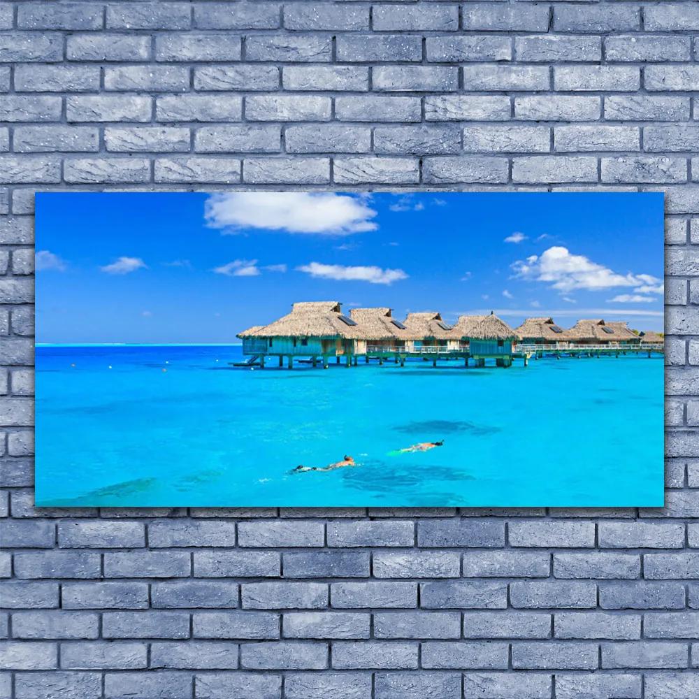 akrylový obraz Moře Architektura 120x60 cm