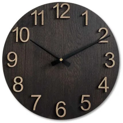 Designové nástěnné hodiny z masivního dřeva I SENTOP MAS017-3169-hands/black
