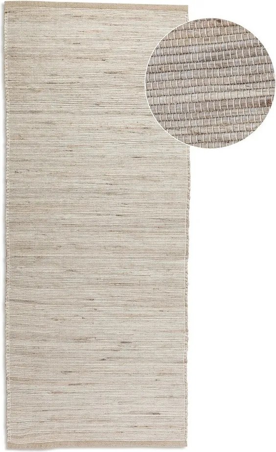 Oboustranný/ručně tkaný běhoun s příměsí juty ve světle přírodní barvě 80x200 cm Handloom – Hanse Home
