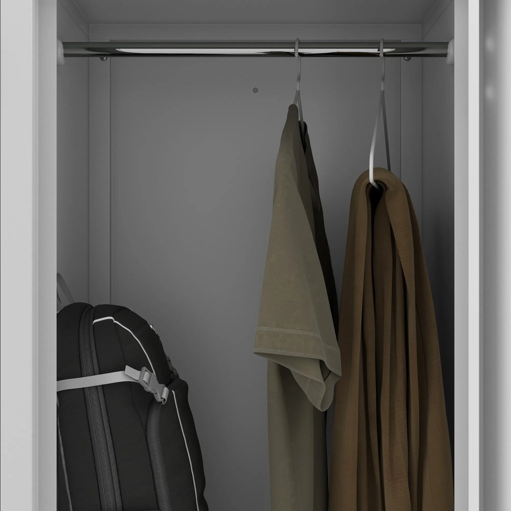 Šatní skříň typu L 4-boxová, šedá, 800x1850x450 mm: JULIA