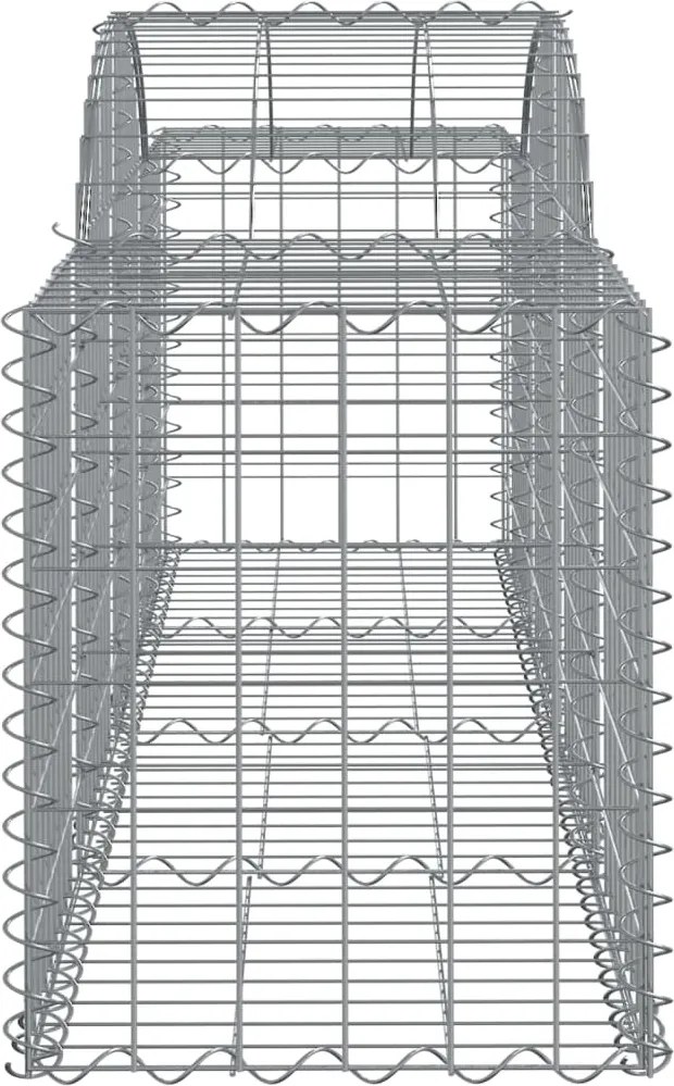 Klenuté gabionové koše 13 ks 200x50x60/80 cm pozinkované železo 3146289