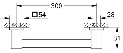 GROHE 41094DC0 - Madlo START CUBE 354 mm černá