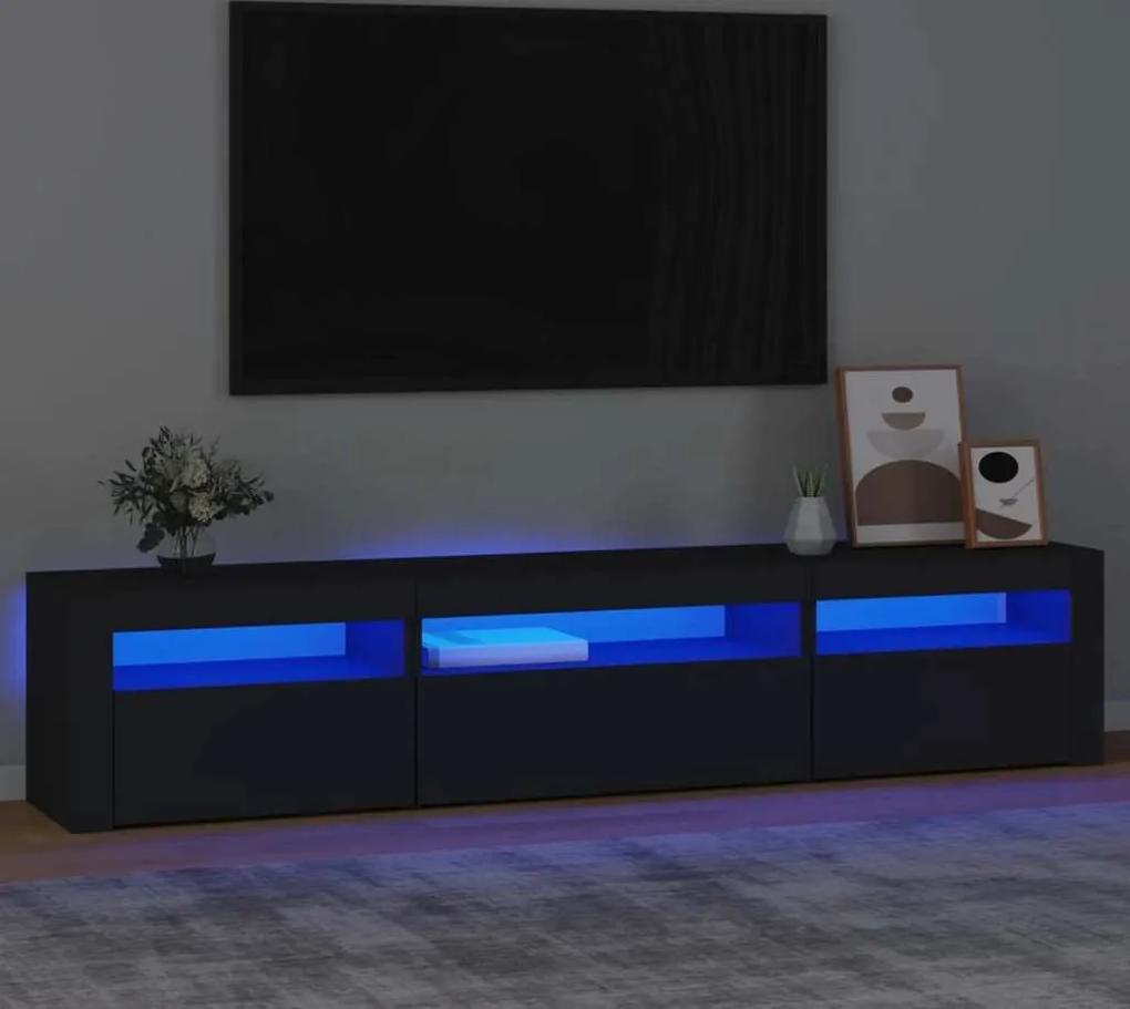 vidaXL TV skříňka s LED osvětlením 195x35x40 cm [3152740] Barva: Černá