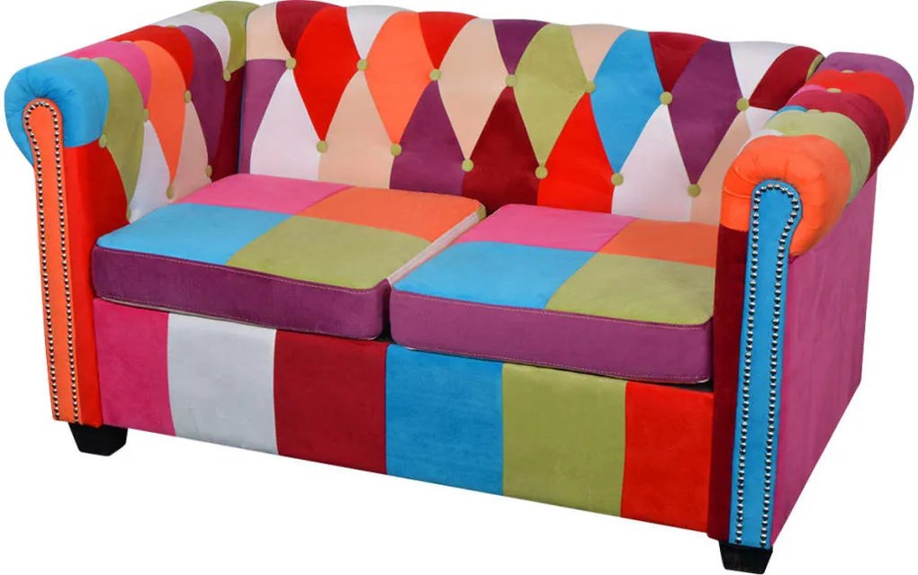 Chesterfield pohovka 2místná textil 243180