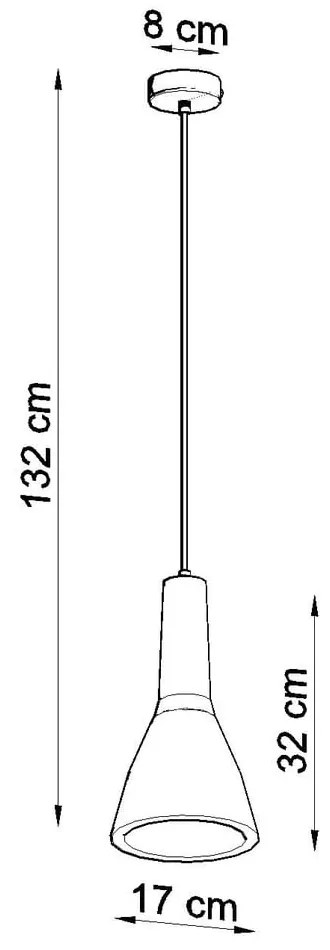 Světle šedé závěsné svítidlo s betonovým stínidlem ø 17 cm Mattia – Sollux