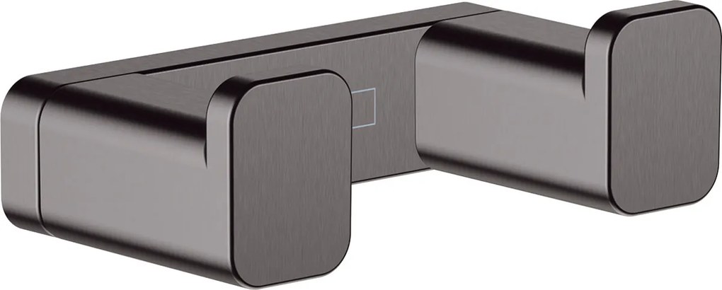 Hansgrohe AddStoris, dvojitý háček, kartáčovaný černý chrom, HAN-41755340