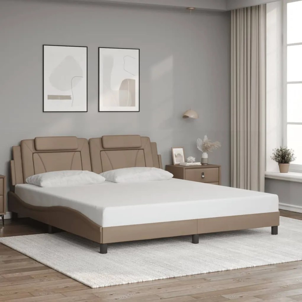Rám postele Viana bez matrace cappuccino 180x200 cm umělá kůže 3208114