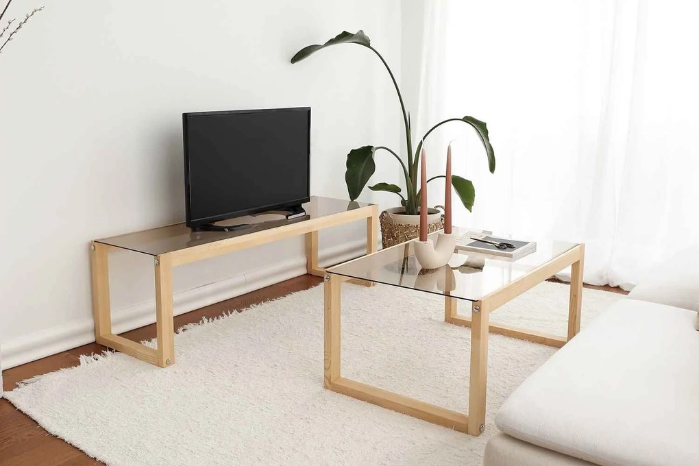 Designový konferenční stolek Vaidehi 85 cm přírodní