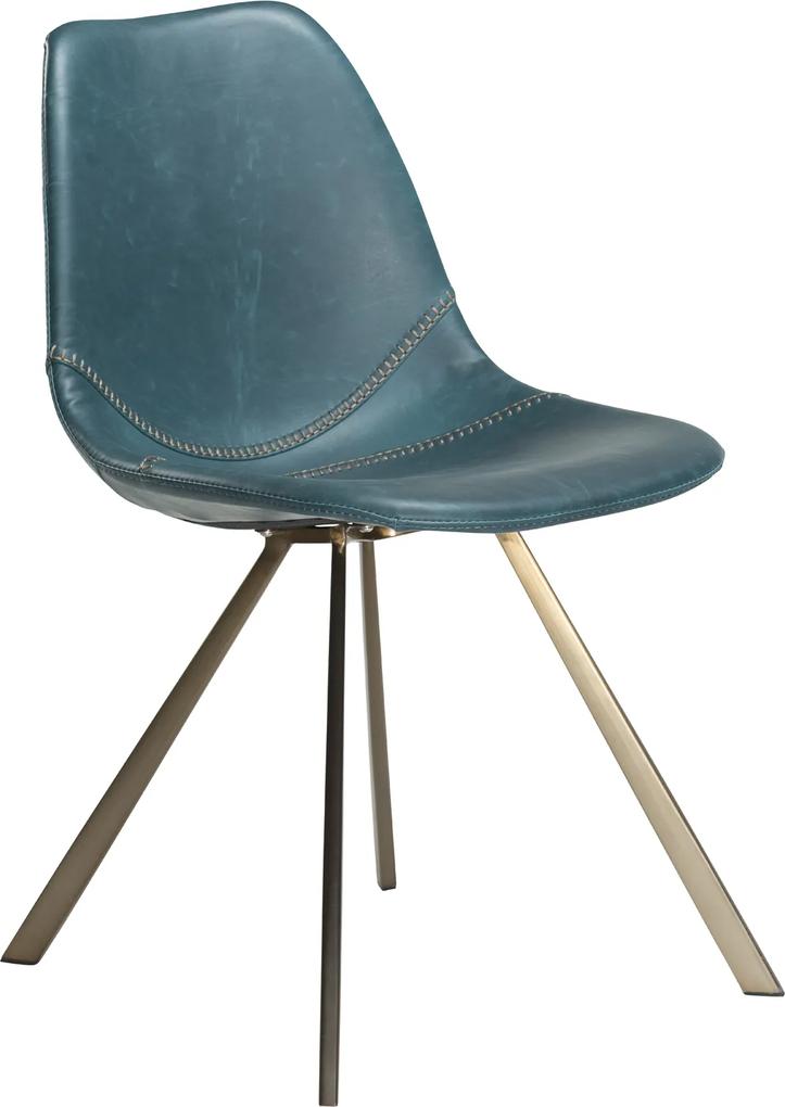 Dan-form Židle Pitch modrá petrol, zlatá podnož