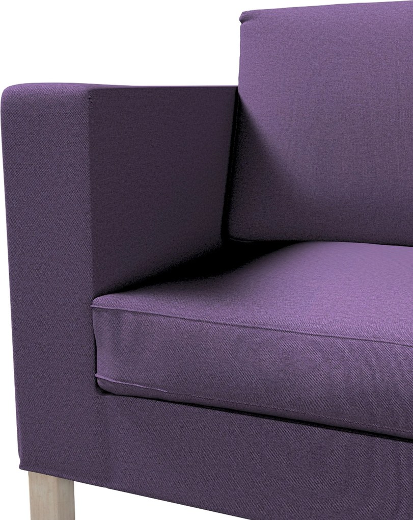 Potah na pohovku IKEA  Karlanda rozkládací, krátký barva fialová látka pletený vzor