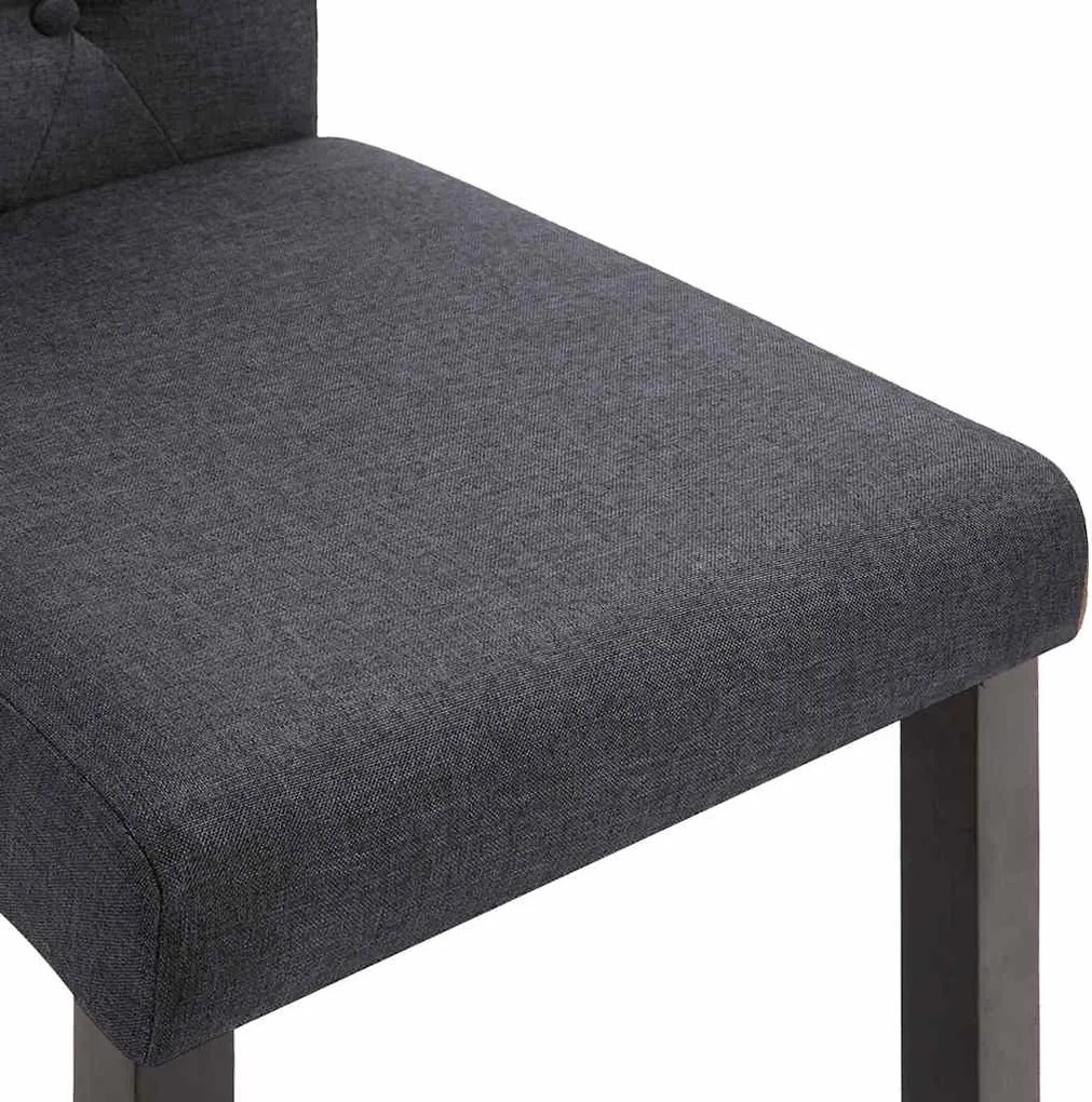 Jídelní židle 2 ks tmavě šedé textil 248986