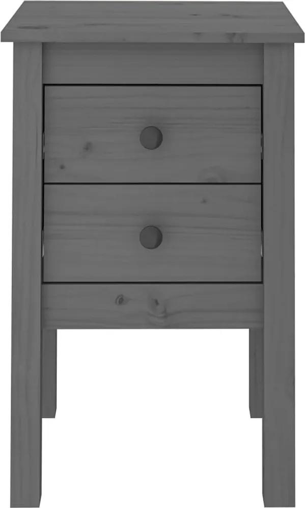 vidaXL Noční stolky 2 ks 40 x 35 x 61,5 cm masivní borové dřevo [813694] Barva: Bílá