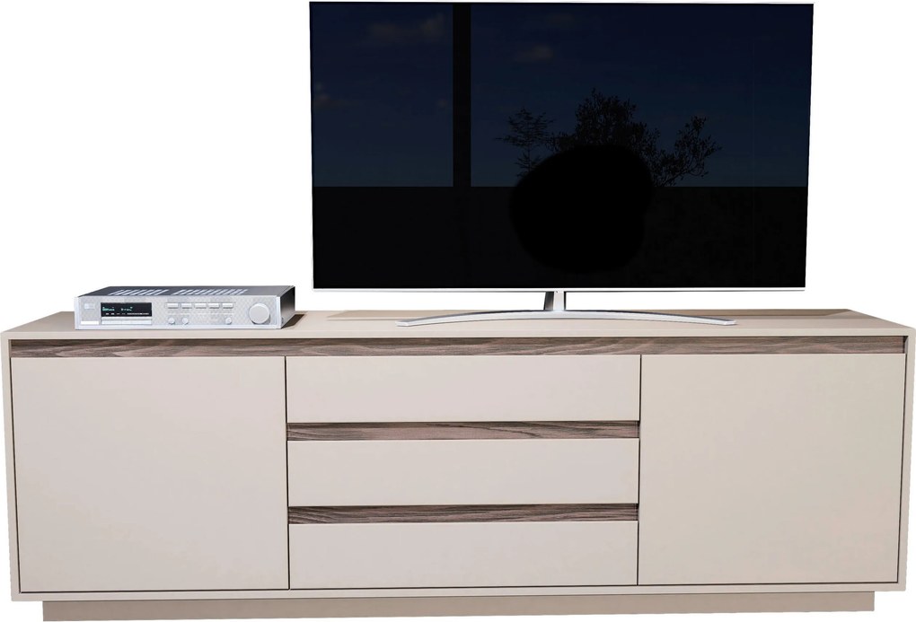 XXXLutz NÍZKÁ KOMODA, barvy ořechu, kašmírová, 190/64/45 cm Stylife - TV stolky & komody pod TV - 001937015515