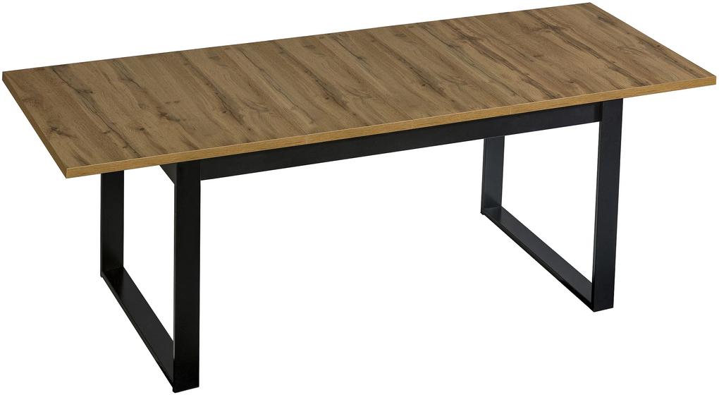 Psací stůl typ LA14 Laticia (matná černá + dub wotan). 1040640