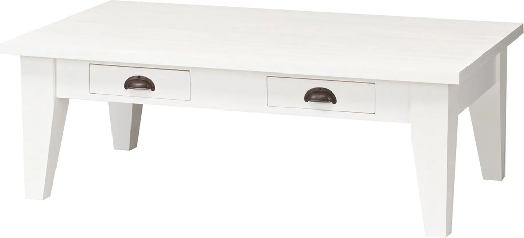 Lavice Milton bílá 130x75x45cm