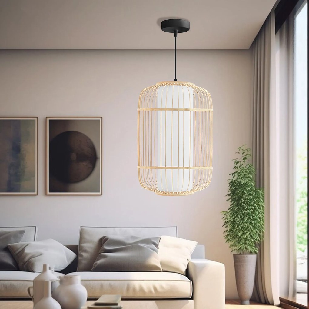 Toolight Toolight, stropní svítidlo 1xE27 APP1577-5C, přírodní hnědá, OSW-03611