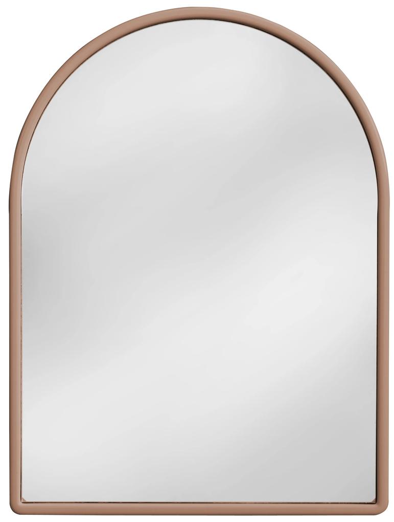 AMIRRO Zrcadlo na zeď do pokoje ložnice koupelny předsíně tvarové v rámu KAČENKA 30 x 40 cm portál v béžovém plastovém rámu 150-307