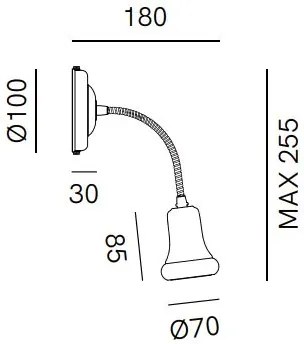 Il Fanale Mini, rustikální mosazné svítidlo s pohyblivým krkem 1x GU10 max.5W