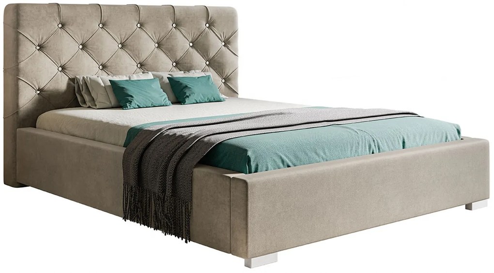Čalouněná dvoulůžková manželská postel model Vencl Bed 11 Rib