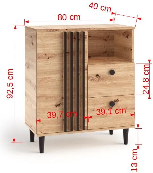 ADRK Furniture Komoda LIVIA 01 ADRK-CHES-LIV-01-ART