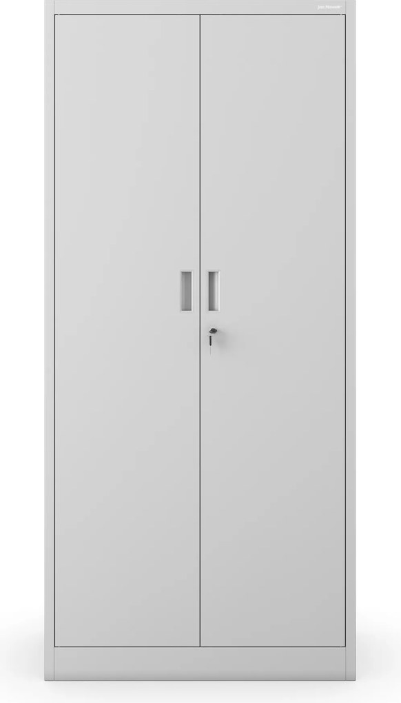 Kovová kancelářská skříň na dokumenty se 4 policemi, šedá, 1750x800x400 mm: JAN