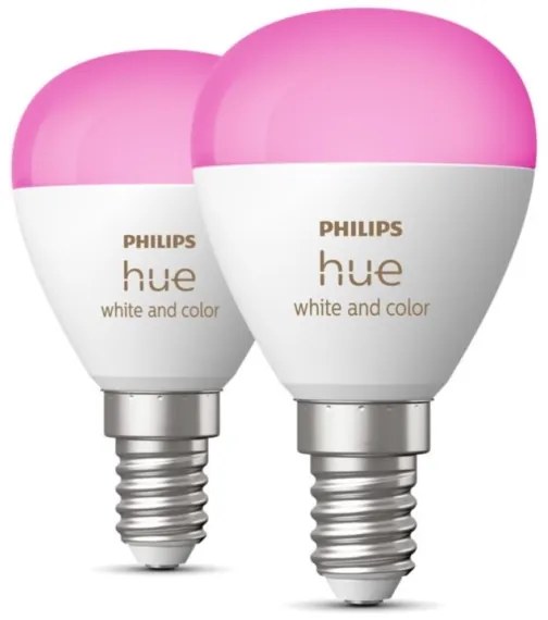 SADA 2x LED RGBW Stmívatelná žárovka Philips Hue WACA P45 E14/5,1W/230V