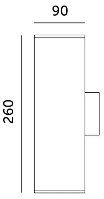 Venkovní nástěnné svítidlo 2xGU10/35W/230V IP54 hranatý černá