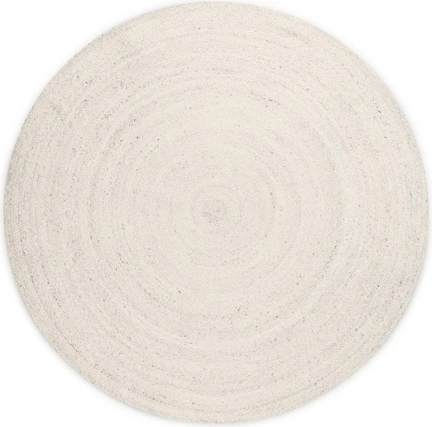 Krémový oboustranný/ručně tkaný jutový kulatý koberec ø 200 cm Braided – Hanse Home