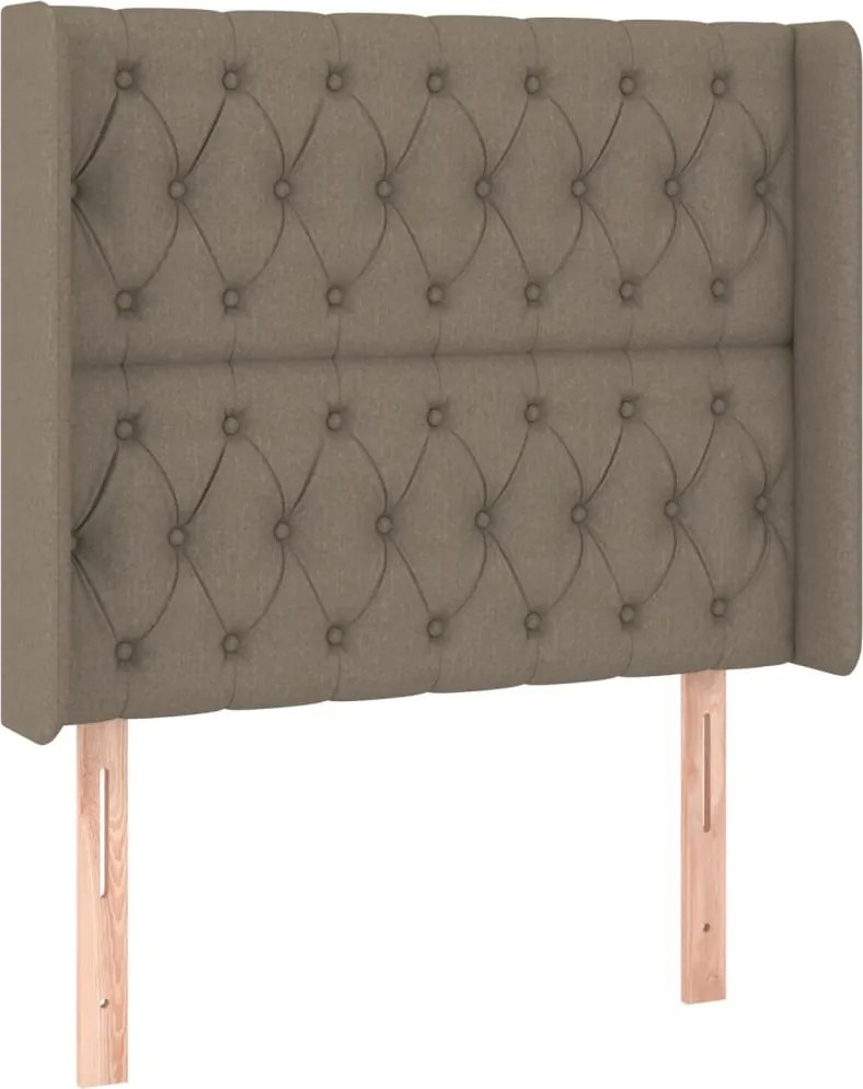 Box spring postel s matrací a LED taupe 90x190 cm textil 3139081