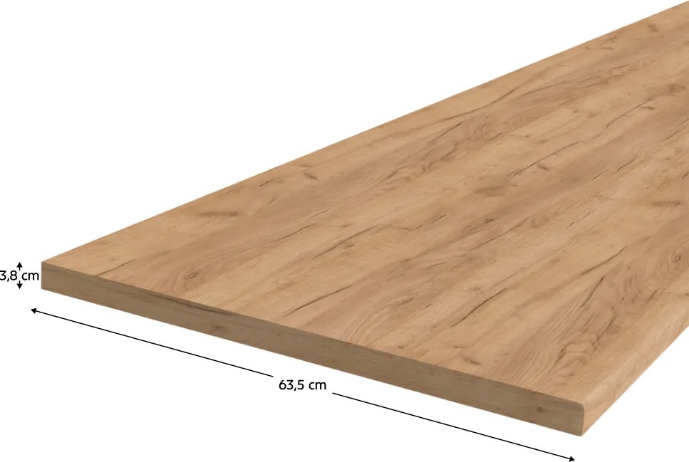 Pracovní deska, K003, tloušťka 3,8 cm, dub craft zlatý