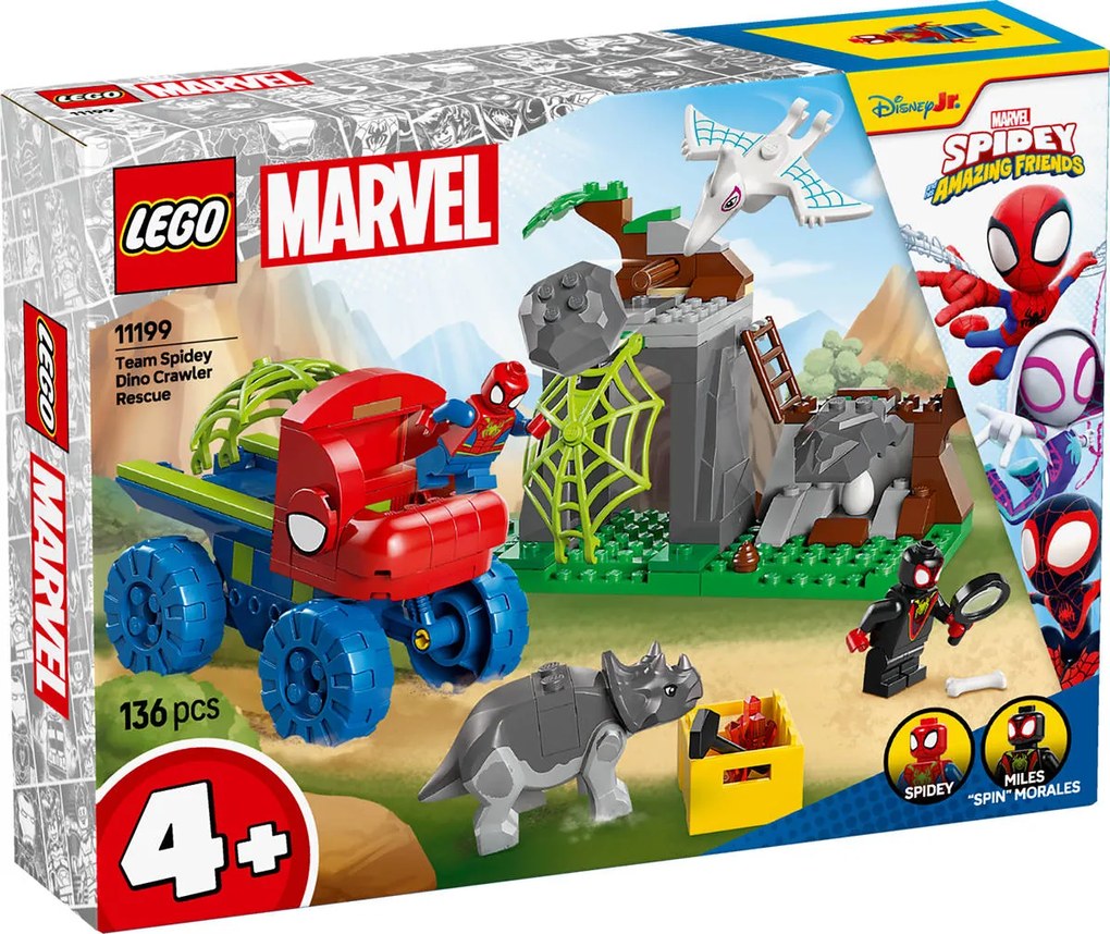 LEGO MARVEL Spideyho tým a záchrana dinosaurů s truckem 11199 STAVEBNICE 2211199