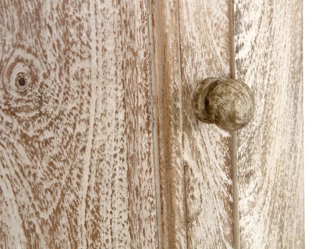 furniture-nabytek.cz - Masivní koupelnová nástěnná skříňka Patinor z mangového dřeva, lakovaná, přírodní barva – 48×24×70 cm