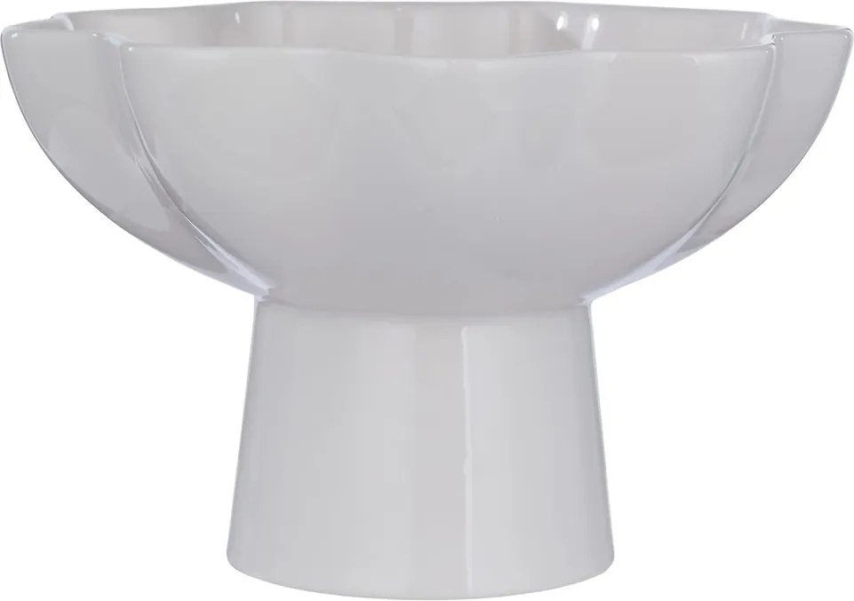 LOUISE Mísa s nohou 23 cm - krémová