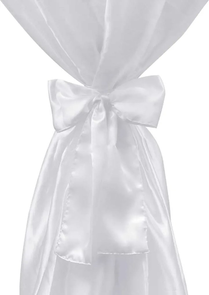 Potahy na stůl bílé, 60 cm, s mašlí, 2 ks 241187