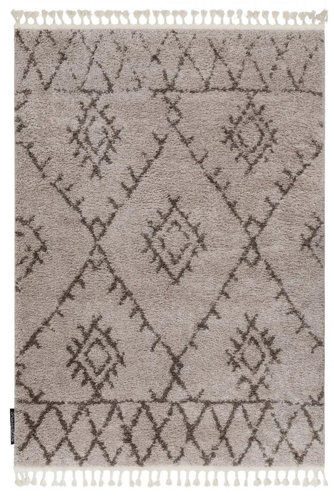 Kusový shaggy koberec BERBER FEZ béžový