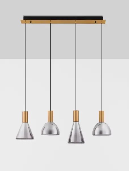 Designový lustr Voi 4 line Šedá