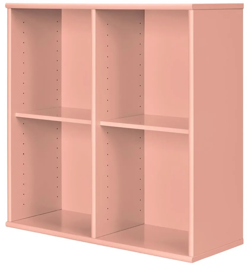 Růžová závěsná knihovna 70x70x27 cm Mistral – Hammel Furniture