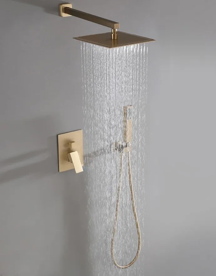 Sprchový set podomítkový + BOX Rea BENTO světle zlatý