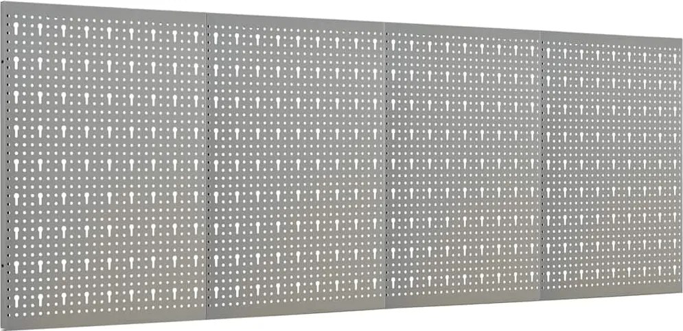 Nástěnné děrované panely 4 ks 40 x 58 cm ocel 145350
