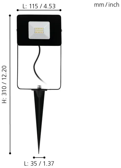 Eglo 97471 - LED Reflektor FAEDO 4 LED/10W/230V IP44