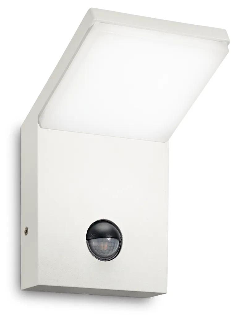 Exteriérové ​​nástěnné svítidlo Ideal lux 209852 STYLE AP1 SENSOR BIANCO 1xLED 5W / 680lm 4000K bílá IP54 Venkovní osvětlení s čidlem