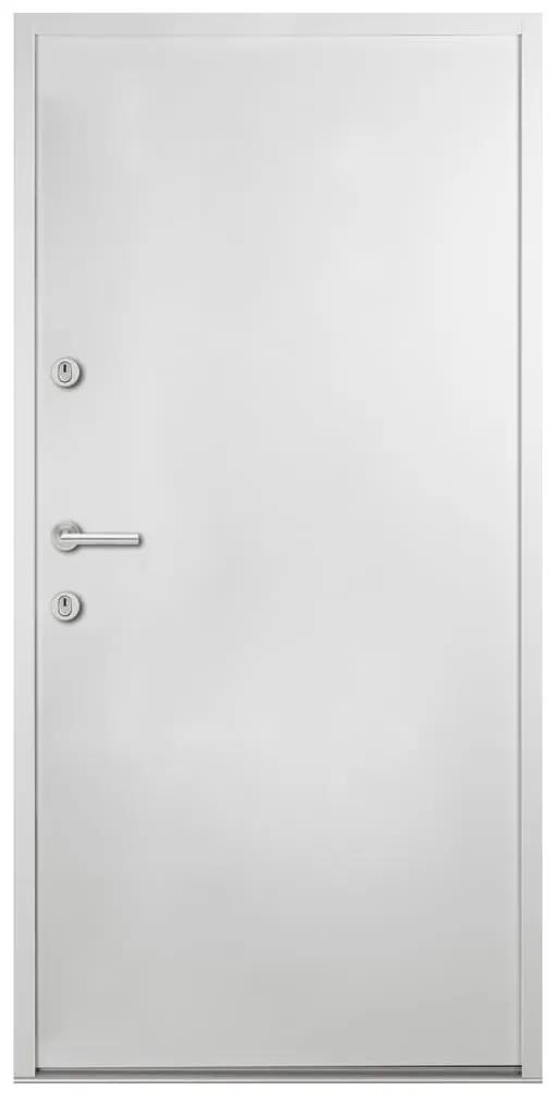 Vchodové dveře bílé 100 x 200 cm hliník,  3190557