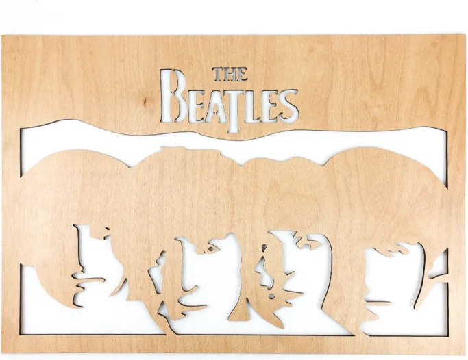 Dřevěná dekorace The Beatles