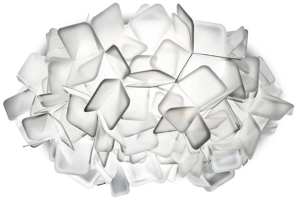 Slamp Clizia, stropní designové svítidlo z Opalflexu s bílým okrajem, 2x12W E27, prům. 53cm