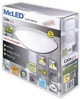 LED svítidlo McLED Cala 12D 12W IP44 2700K teplá bílá, s pohybovým čidlem ML-411.221.32.0