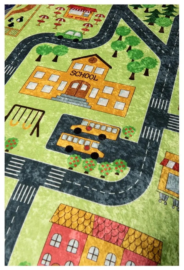 Dětský koberec Green Small Town 100 x 160 cm