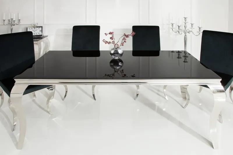 Stříbrný jídelní stůl Modern Barock 200 cm