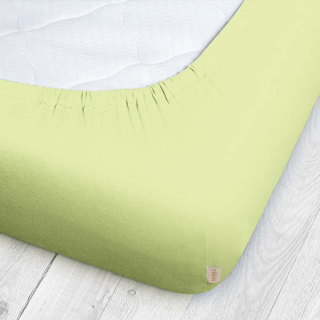 Jersey prostěradlo světle zelené na výšku matrace do 20 cm Velikost: 180 x 220