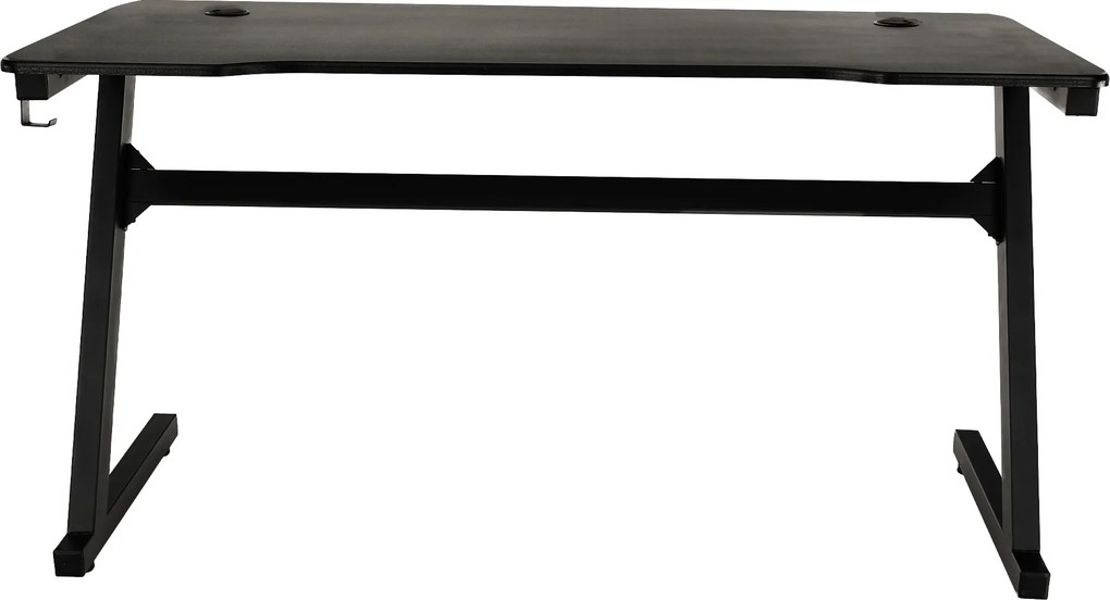 Herní stůl / počítačový stůl, černá / červená, MACKENZIE 140cm